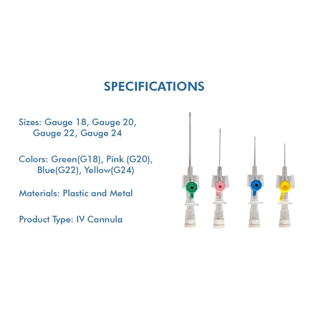 Lees - Primaflon IV Cannula with Wings and Injection Valve Medical ...