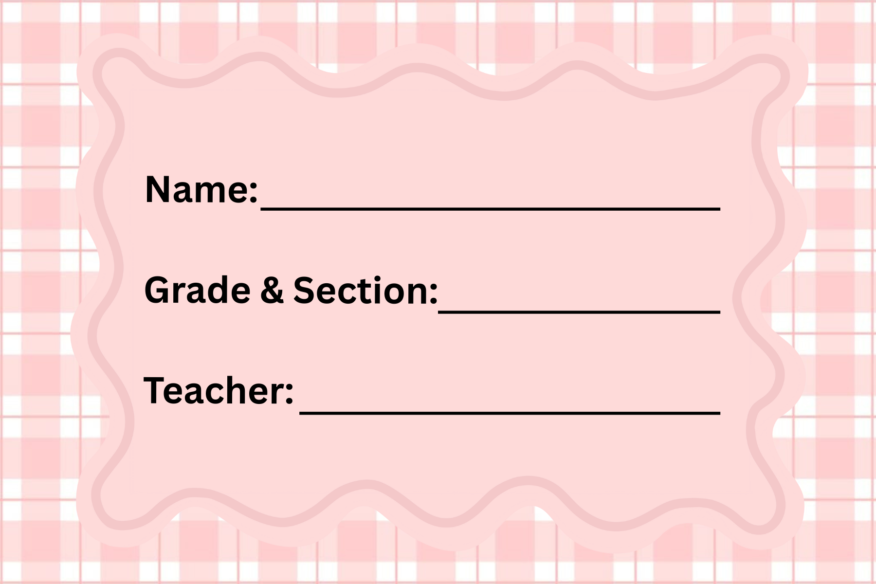 Name Grade and Section Teacher Sticker Label 8 pieces per pack | Shopee ...