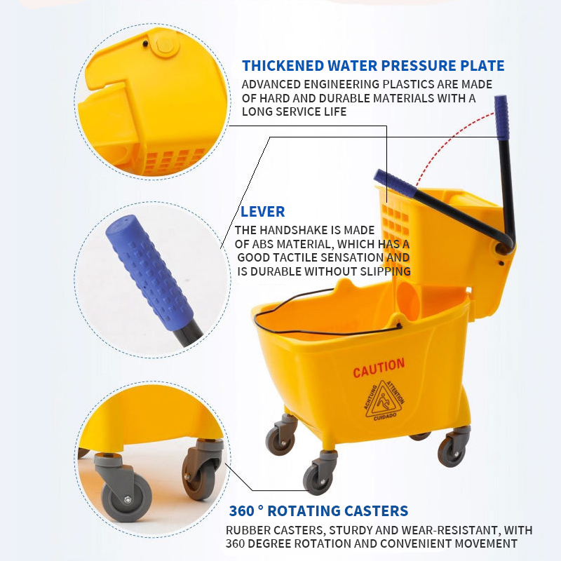 Heavy duty Mop water truck Squeezer Bucket for Cormercial Washing ...