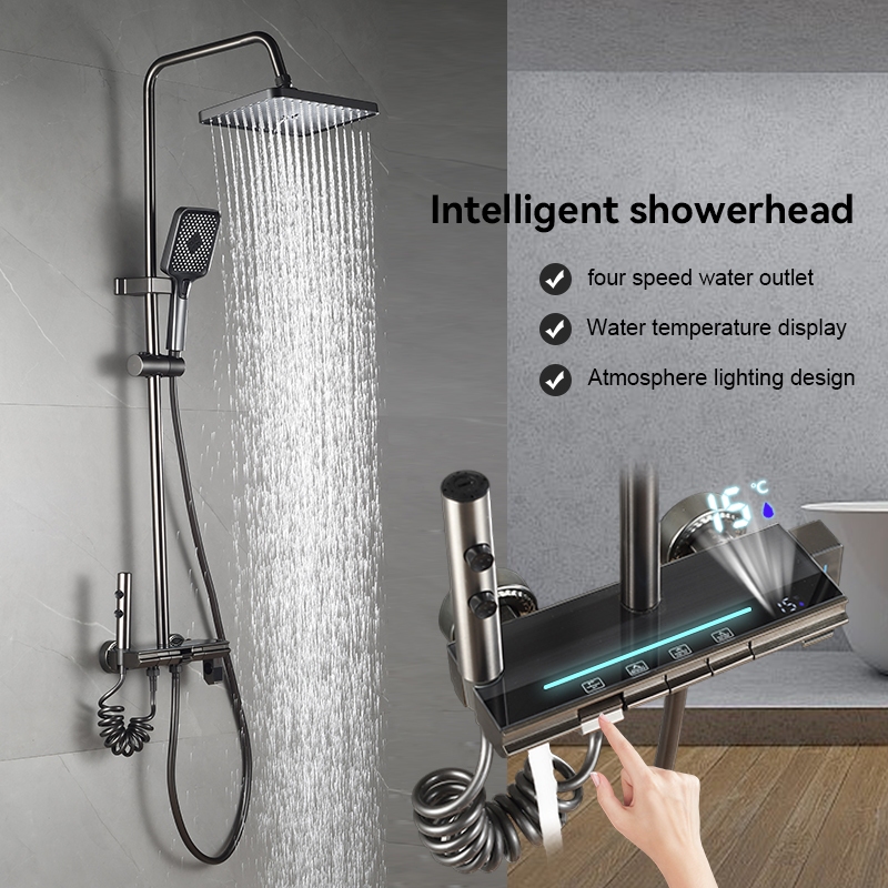 Shower set hot and cold water shower set bathroom shower head set high ...