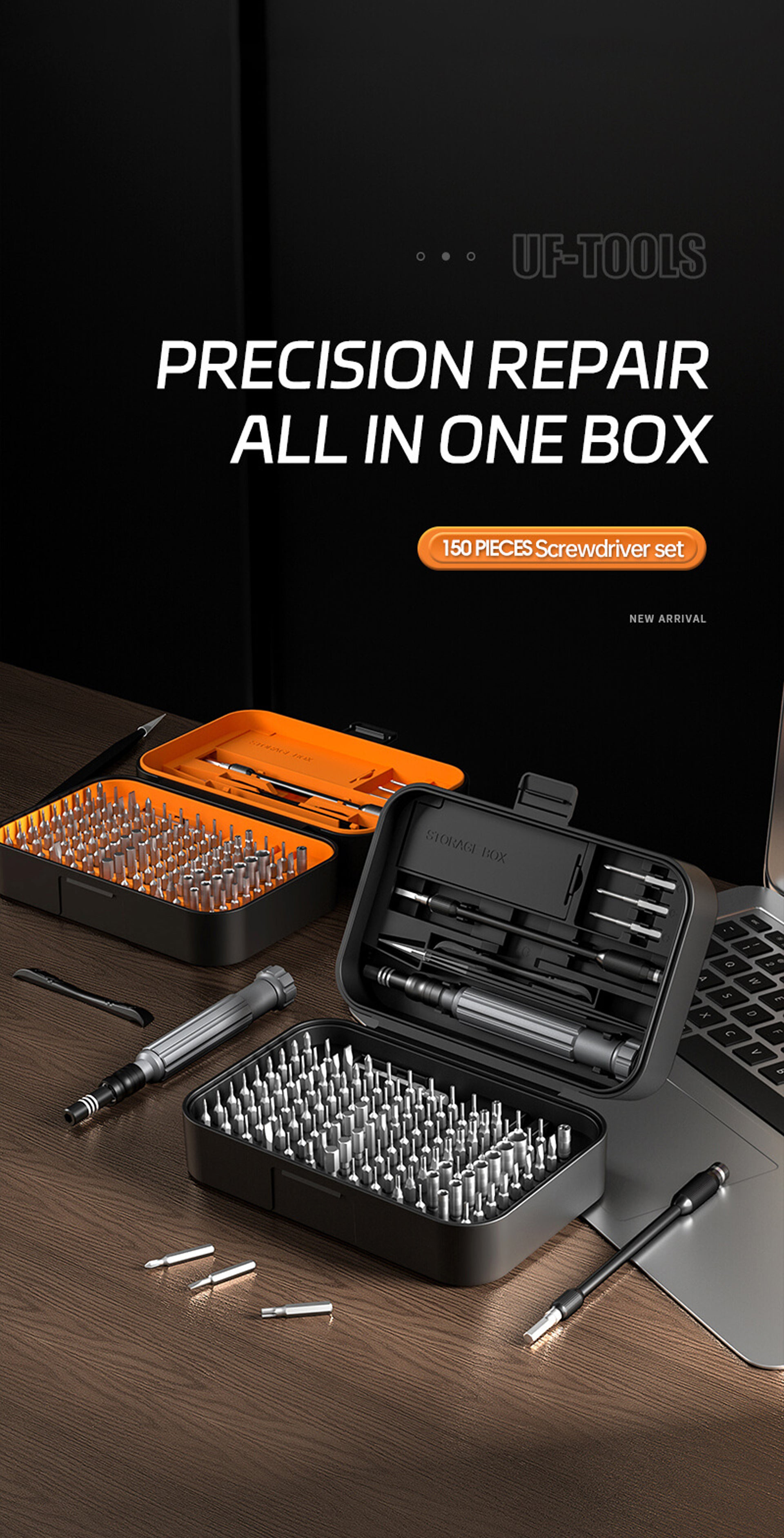 UF Tools 150-in-1 Multi-Functional Precision Screwdriver Set (w ...