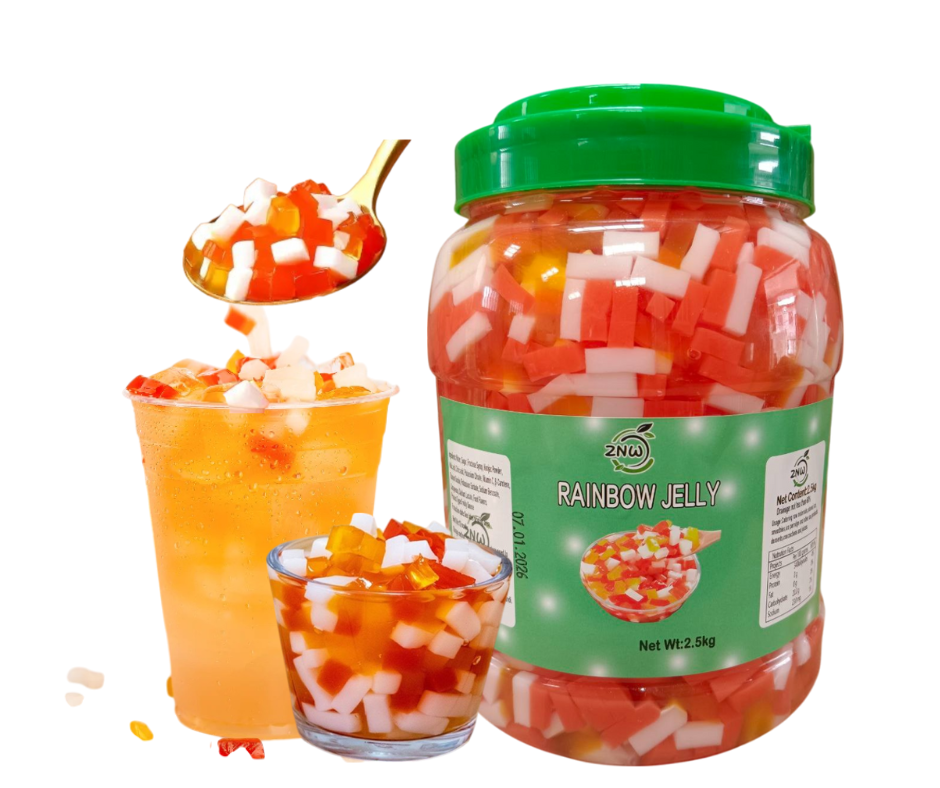 2.5kg RAINBOW FRUIT JELLY Sinkers for Milktea Fruit Tea Fruit Soda ...