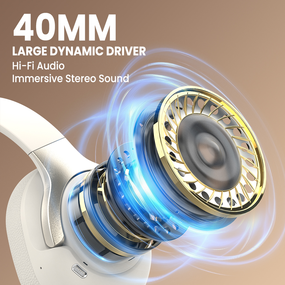 Orashare HS06 ANC Wireless Headphones Bluetooth V5.4 Hi-Fi Stereo On ...