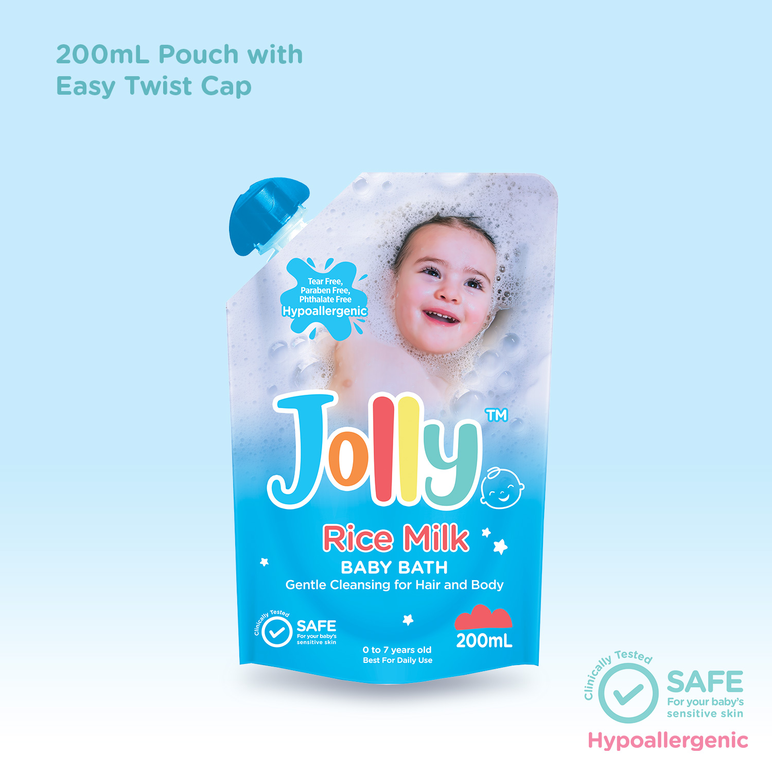 Jolly Baby Buy1 Take1 Rice Milk Gentle Baby Hair and Body Bath 200ml ...