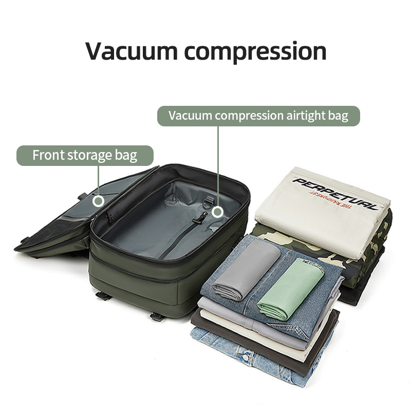 SeaChoice Expandable Vacuum AirBag Backpack, Business Laptop Travel Bag ...