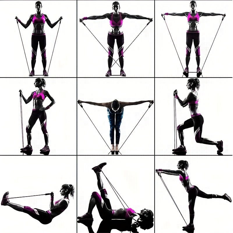 11-piece Fitness Resistance Band Pull Rope Yoga Elastic Band Upgrade ...