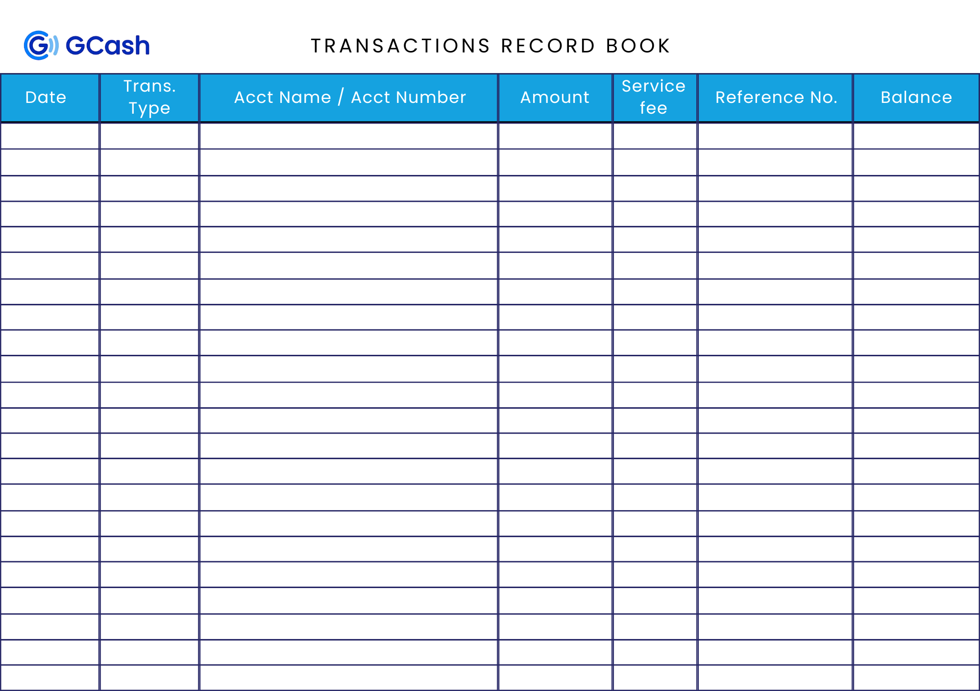 GCash Transactions Record Book | Cash In, Cash Out, E-Load Tracker ...