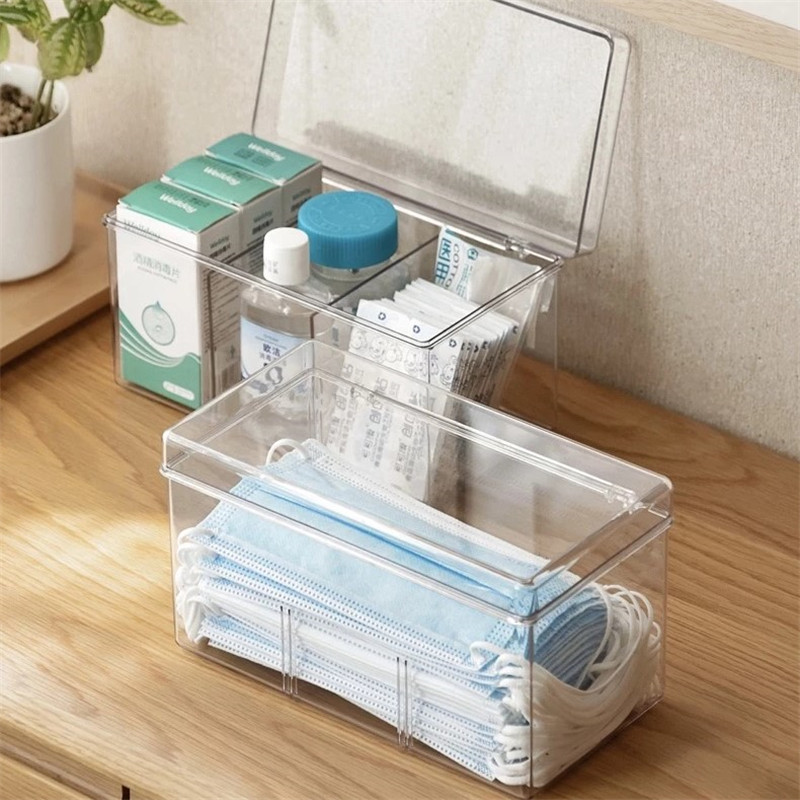 Mask Storage Box Household Large Porch Storage Artifact With Cover ...