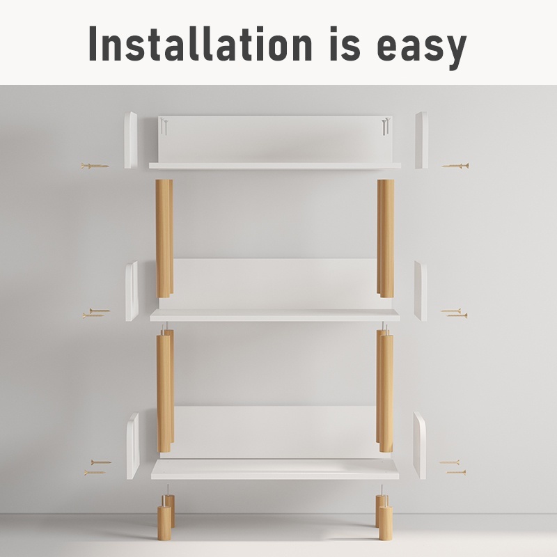 Wooden Book Shelf Organizer 3/4/5 Layers For Children Study Rack ...