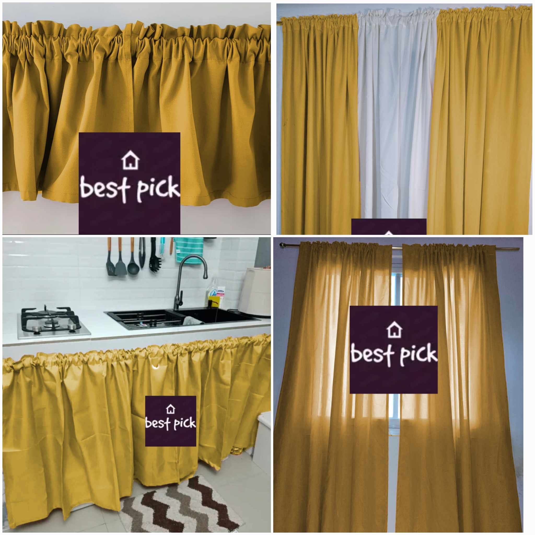 NON RING PLAIN CURTAINS/LABABO/CHALKBOAD 4FT/WINDOW 5.8 ft/DOOR 6.8ft ...