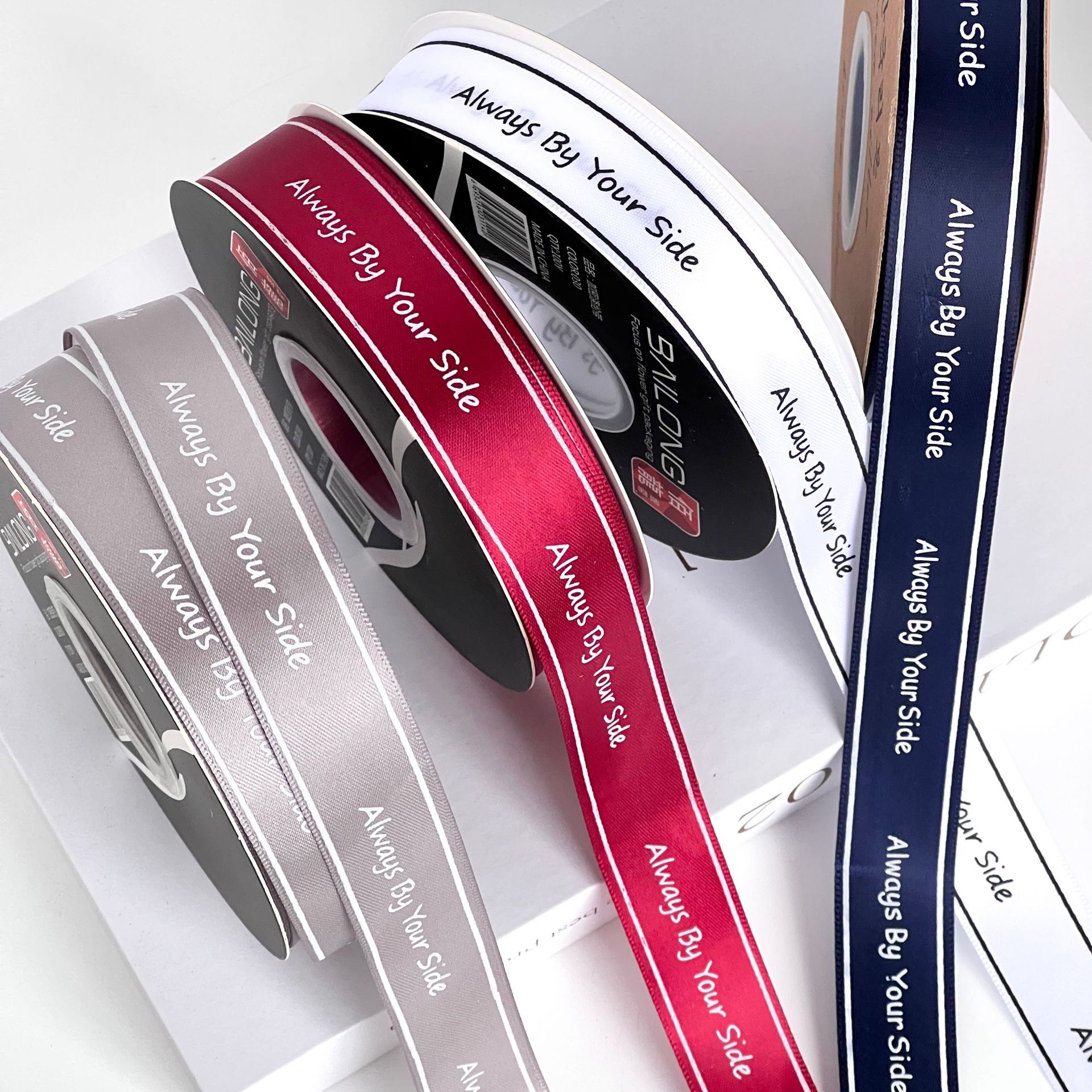(40 yards/roll) 2.5cm Ribbon English lettersRibbon Satin Ribbon Gift ...