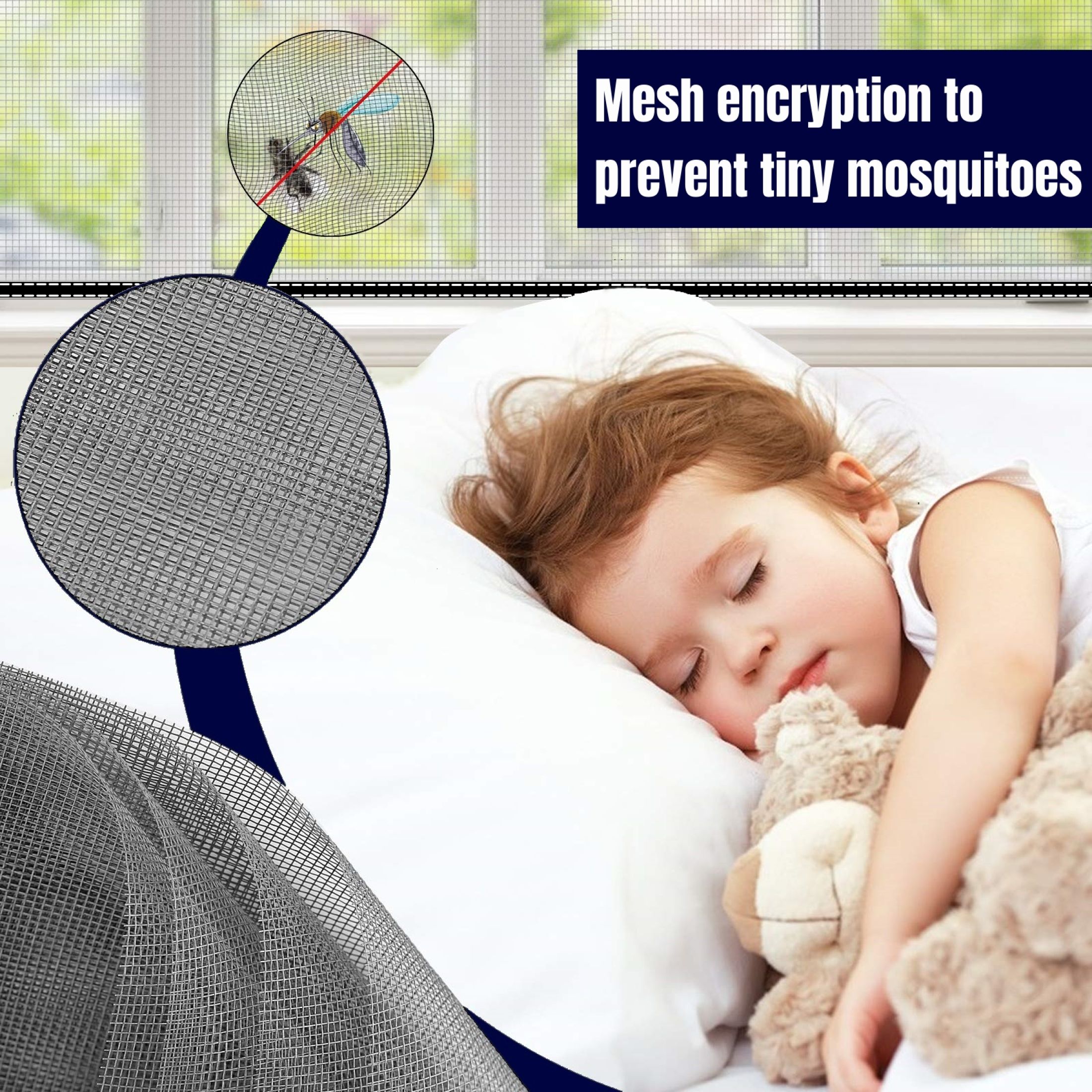 XMXN Velcro Window Screen Simple Screen for Window Household Anti ...