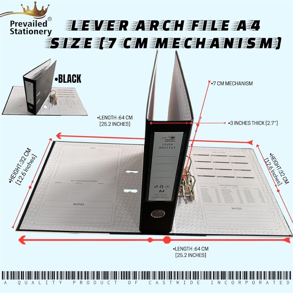 LEVER ARCH FILE 7CM MECHANISM 3” THICK | Shopee Philippines
