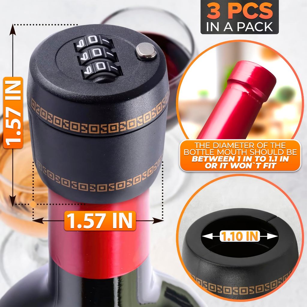Wine Bottle Combination Password Lock Whiskey Bottle Password Code Lock ...