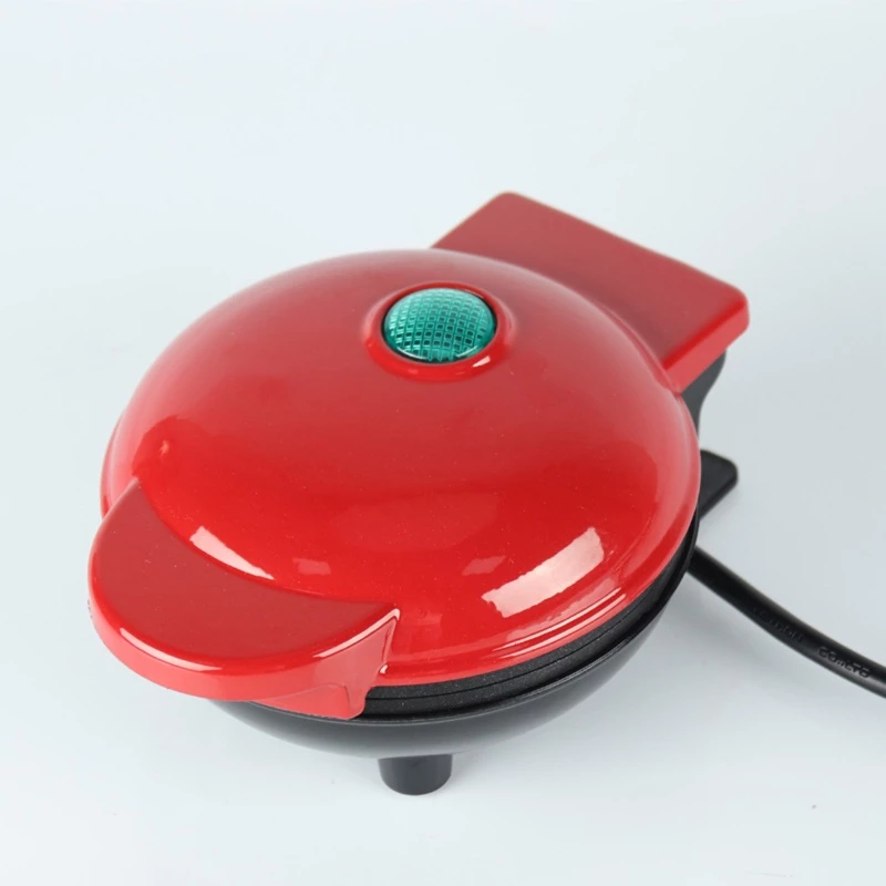 CQW.NO1 Round Mini Electric Waffle Maker Anti-Overflow Non-stick Waffle ...