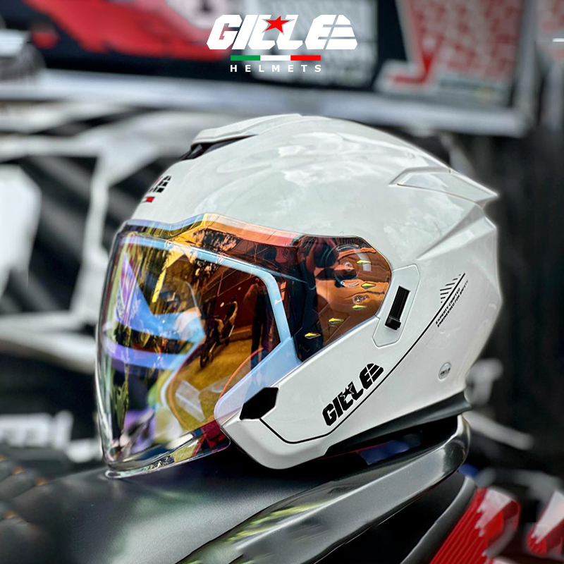 GILLE OFFICIAL VISAGE REVO LENS Dual Visor Half Face Helmet For ...