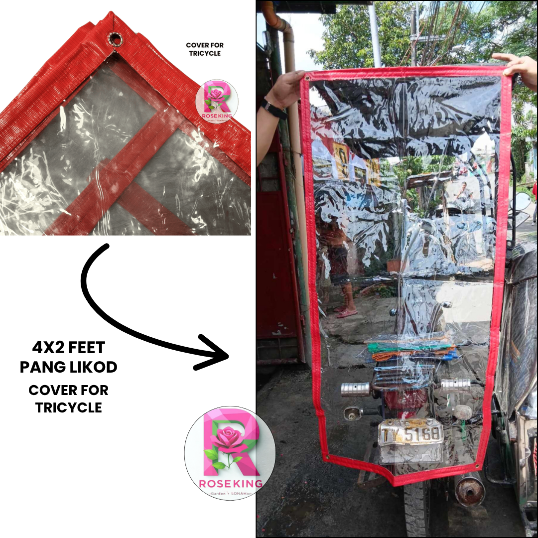 TRANSPARENT TRAPAL FOR TRICYCLE COVER GAUGE 16 PANG HARAP PANG GILID ...