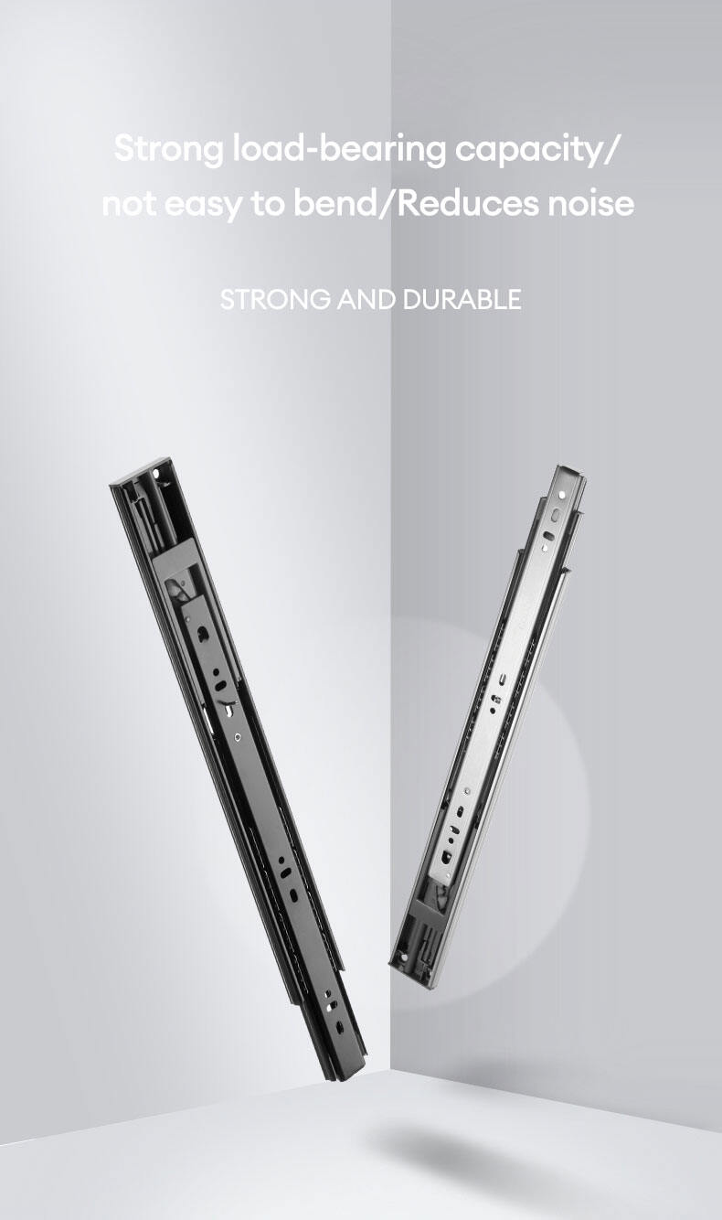 TOAO 2PCS Hydraulic Drawer Guide Slide For Cabinet Desk Soft Close ...