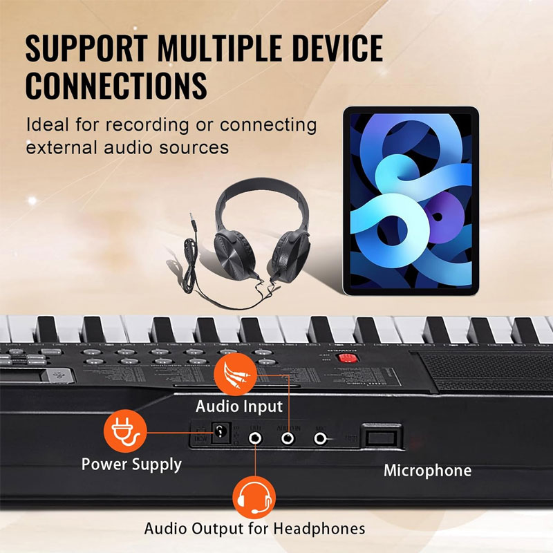 KAWES Electronic Keyboard Piano 61 Keys Beginner Digital Piano with ...