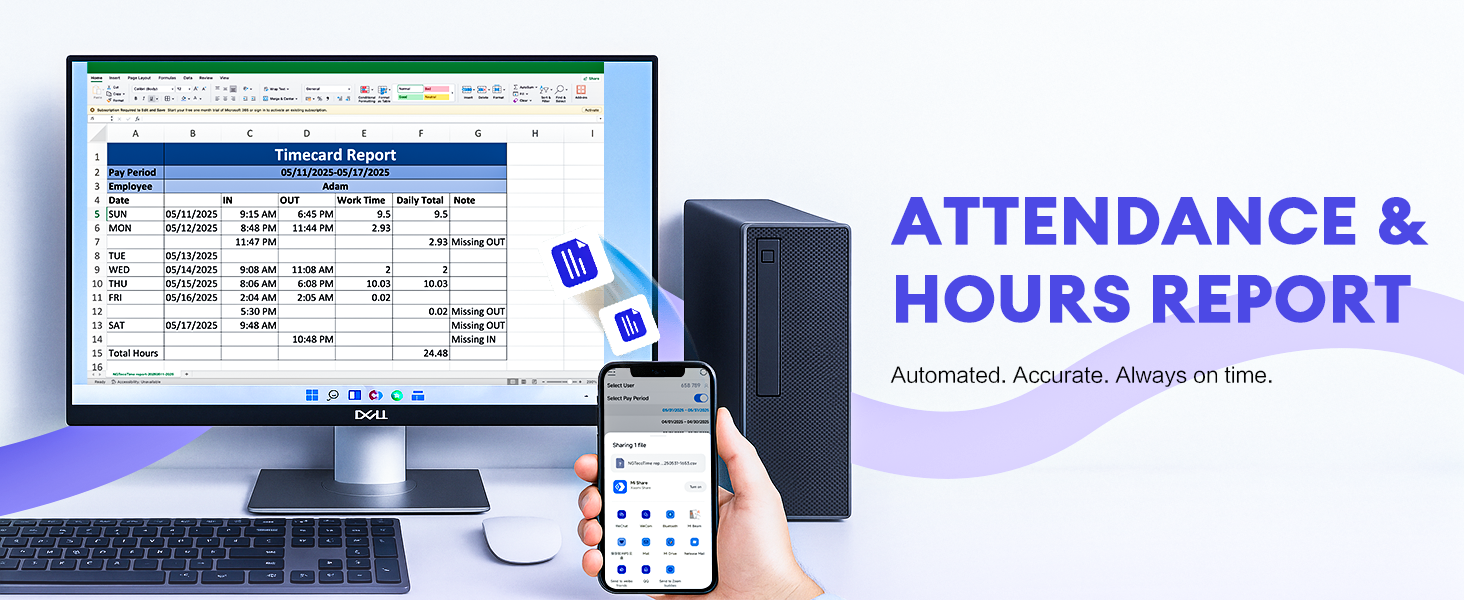 NGTeco Fingerprint Face Time Attendance Machine WiF Biometric Scanner ...