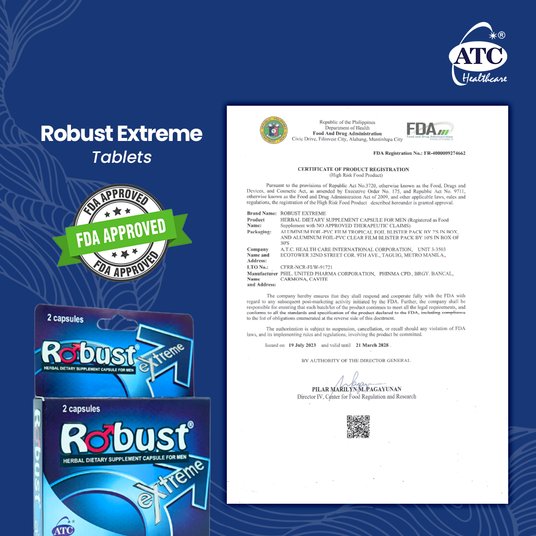 ATC Robust Extreme 2's Men's Dietary Supplement | Shopee Philippines