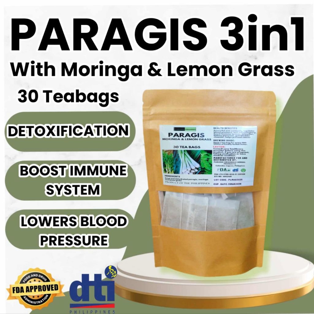 PARAGIS 3in1 WITH MORINGA AND LEMON GRASS by purong organiko | Shopee ...