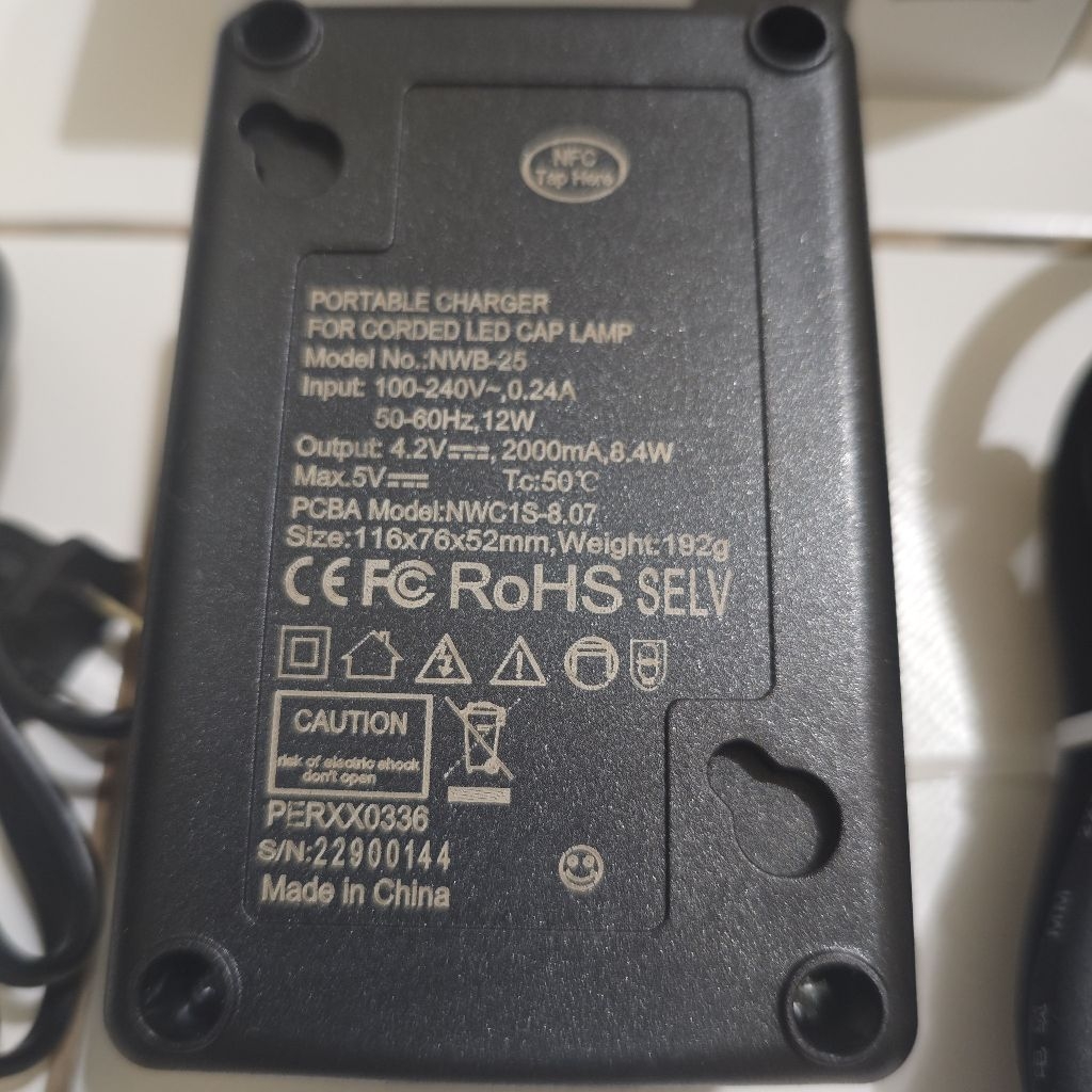 KL12M Superbright Heavy Duty Miner's Cap Lamp with Cable and Charger ...