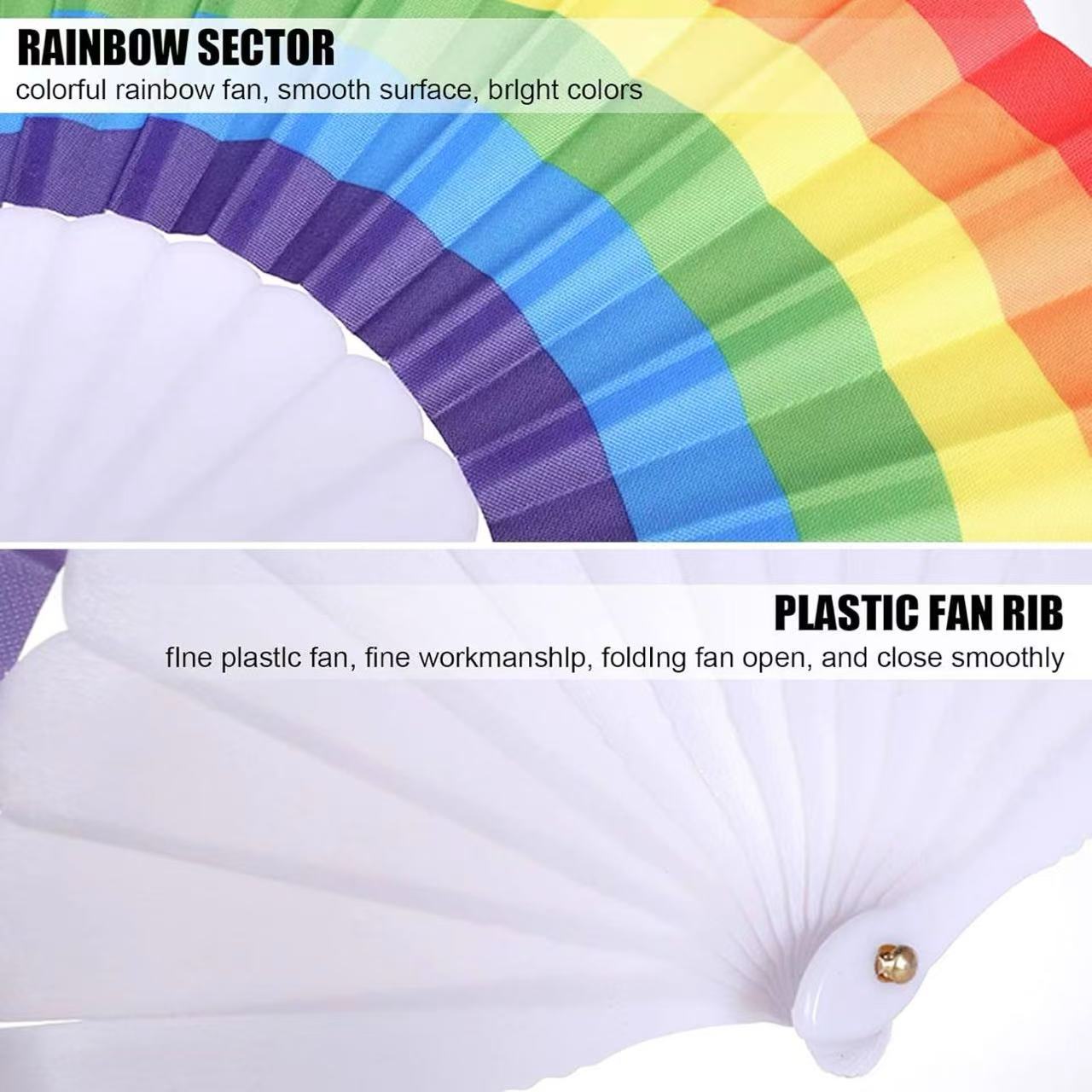 Philippines Flag Fan Abaniko Pamaypay Rainbow fan Plastic folding fan ...