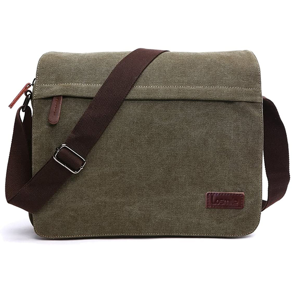 Men's Messenger Bag, Canvas Shoulder Bags, Touch Screen Tablet ...
