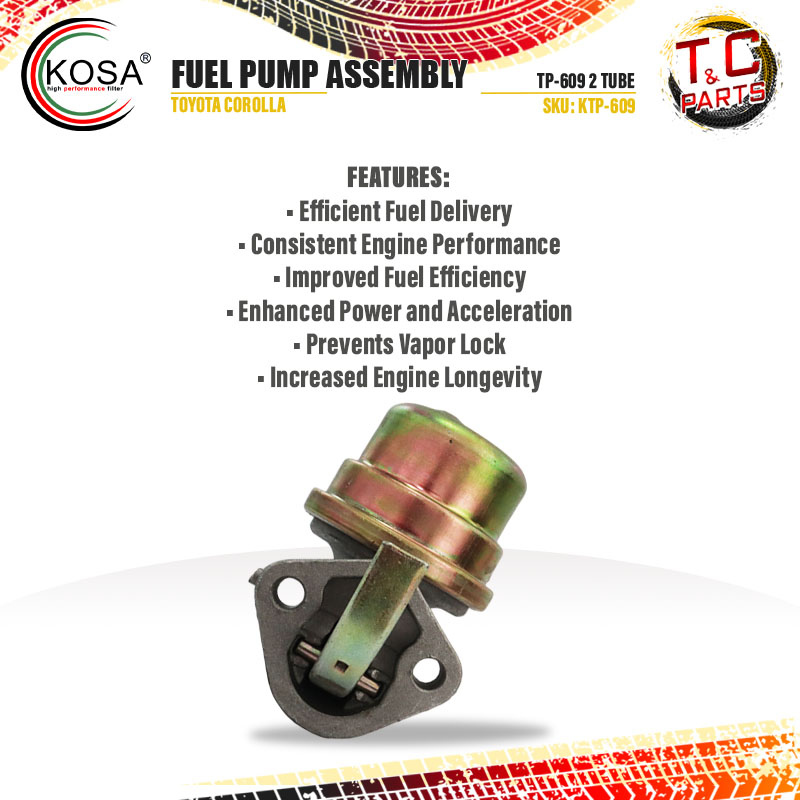 TOYOTA COROLLA FUEL PUMP ASSEMBLY 2 TUBE TP-609 KOSA (1 PC) | Shopee ...
