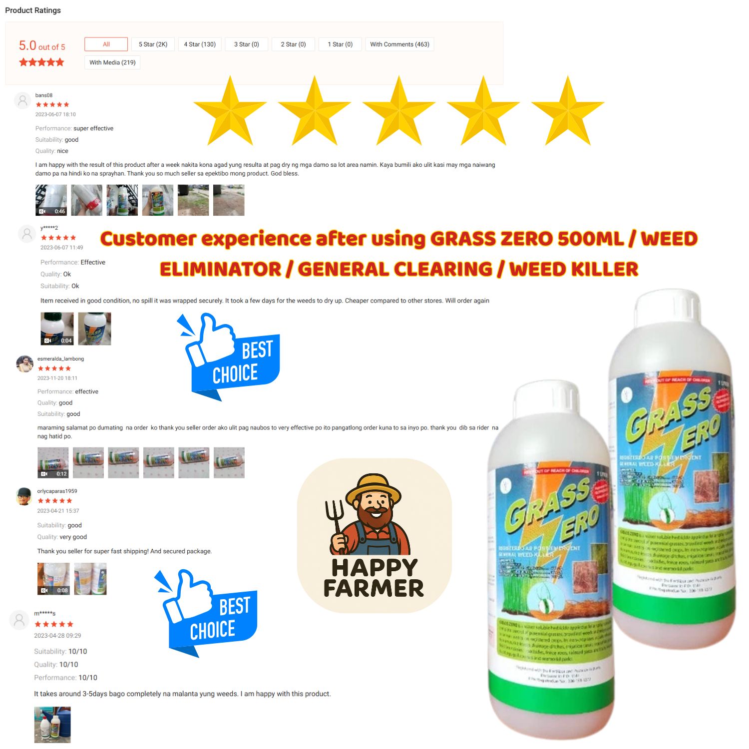 Grass Zero / GrassZero (Glyphosate) / Post Emergent Herbicide / Weed ...