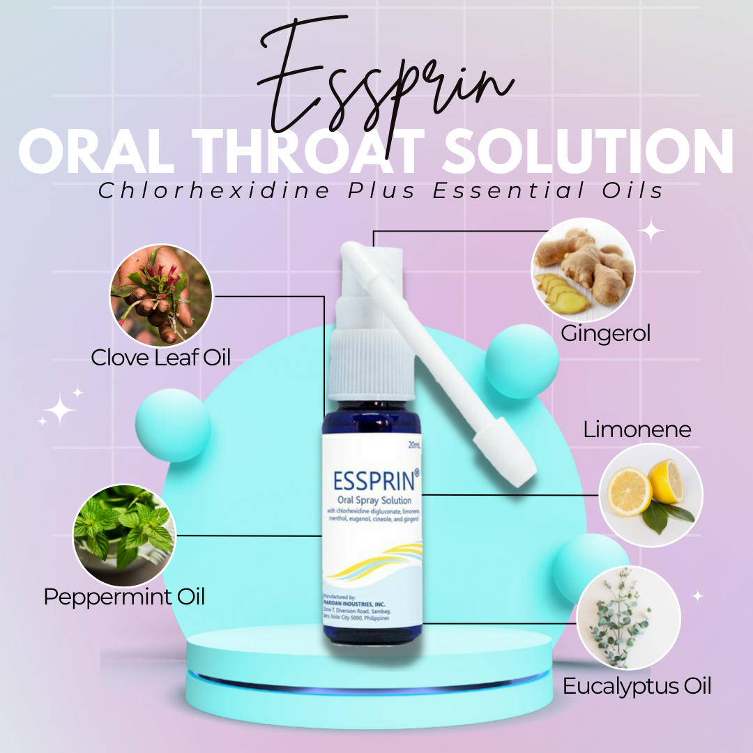 Essprin Oral Throat Solution (Chlorhexidine + Essential Oils) 20mL ...