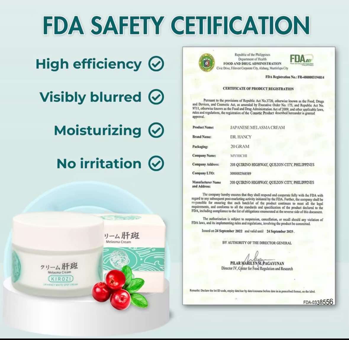 TOP JAPAN KIROZI MELASMA CREAM Can fade freckles and melasma, nourish ...