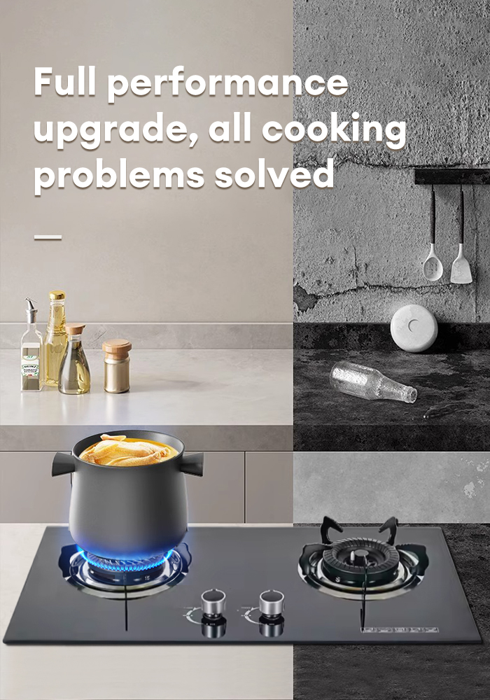 Tixx Gas Stove Built-In 5200W Super Firepower 2 Burners Glass Panel ...