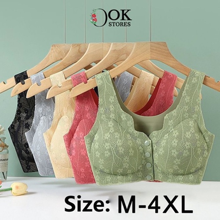 japanese medical bra buckle lace seamless middle-aged elderly mothers ...