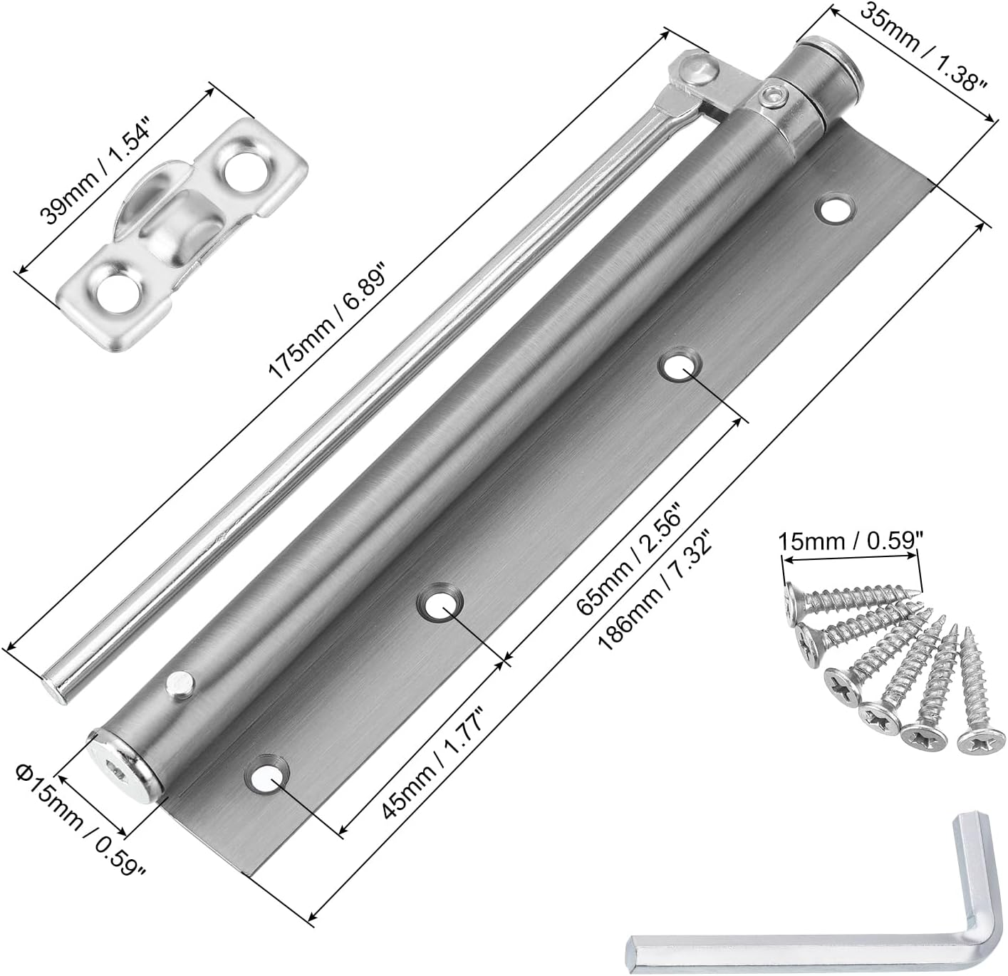 Stainless Steel Door Closer Mute Spring Door Opener Simple Automatic ...