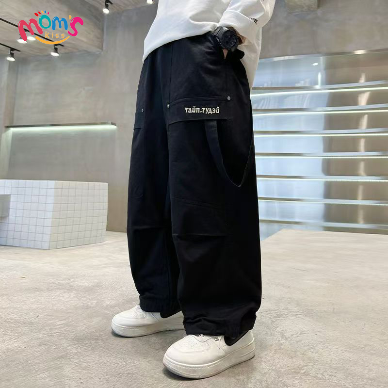 Kids Cargo Pants for Boys Korean Style Multi Pocket Trendy Outfit Baggy ...