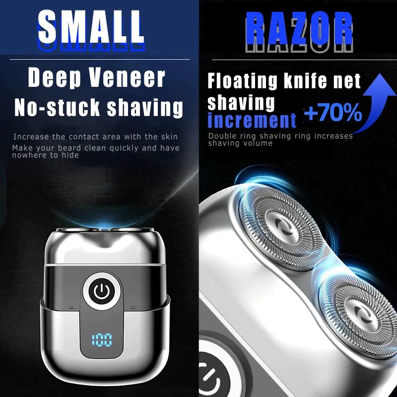 Electric Shaver Double head shaver Portable Shaving for men ...