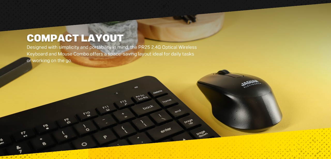 Jaguar Electronics PR25 2.4G Optical Wireless Keyboard and Mouse Combo ...
