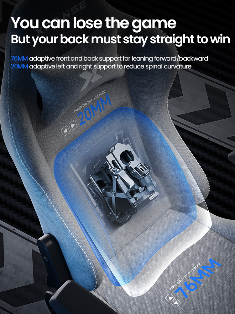 Xpanse Dynamic Lumbar Gaming Chair Ergonomics Office Chair Computer ...