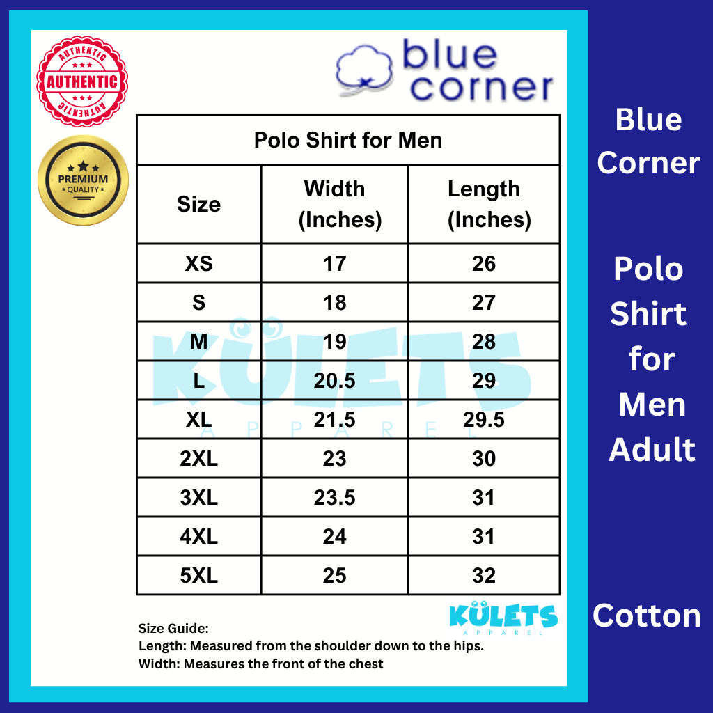 Blue Corner Plain White Collar Polo Shirt for Men Adult Comfort Wear ...