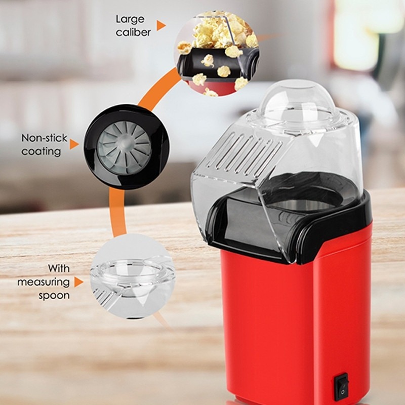 SHANBEN 1200W Portable Popcorn Maker - Household Electric Corn Popper ...