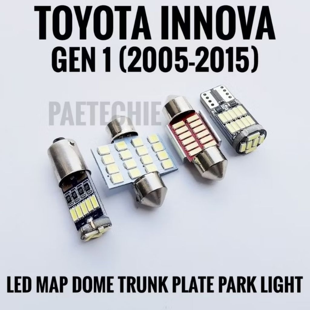 Toyota Innova LED Map Dome Light Trunk Plate Bulb Cabin Interior Gen 1 ...
