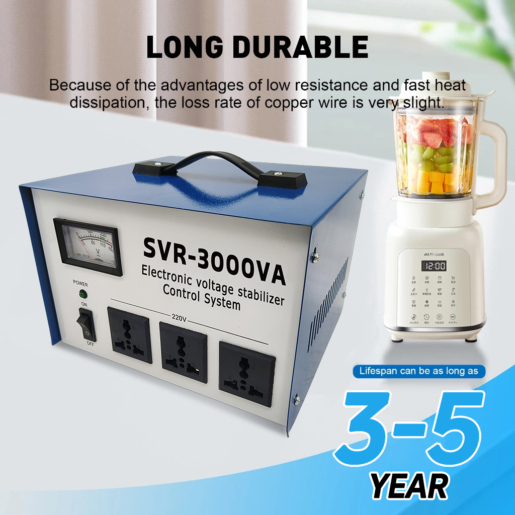 3000W/220V Automatic Voltage Regulator SVR-3000VA/2500VA Servo Type AVR ...