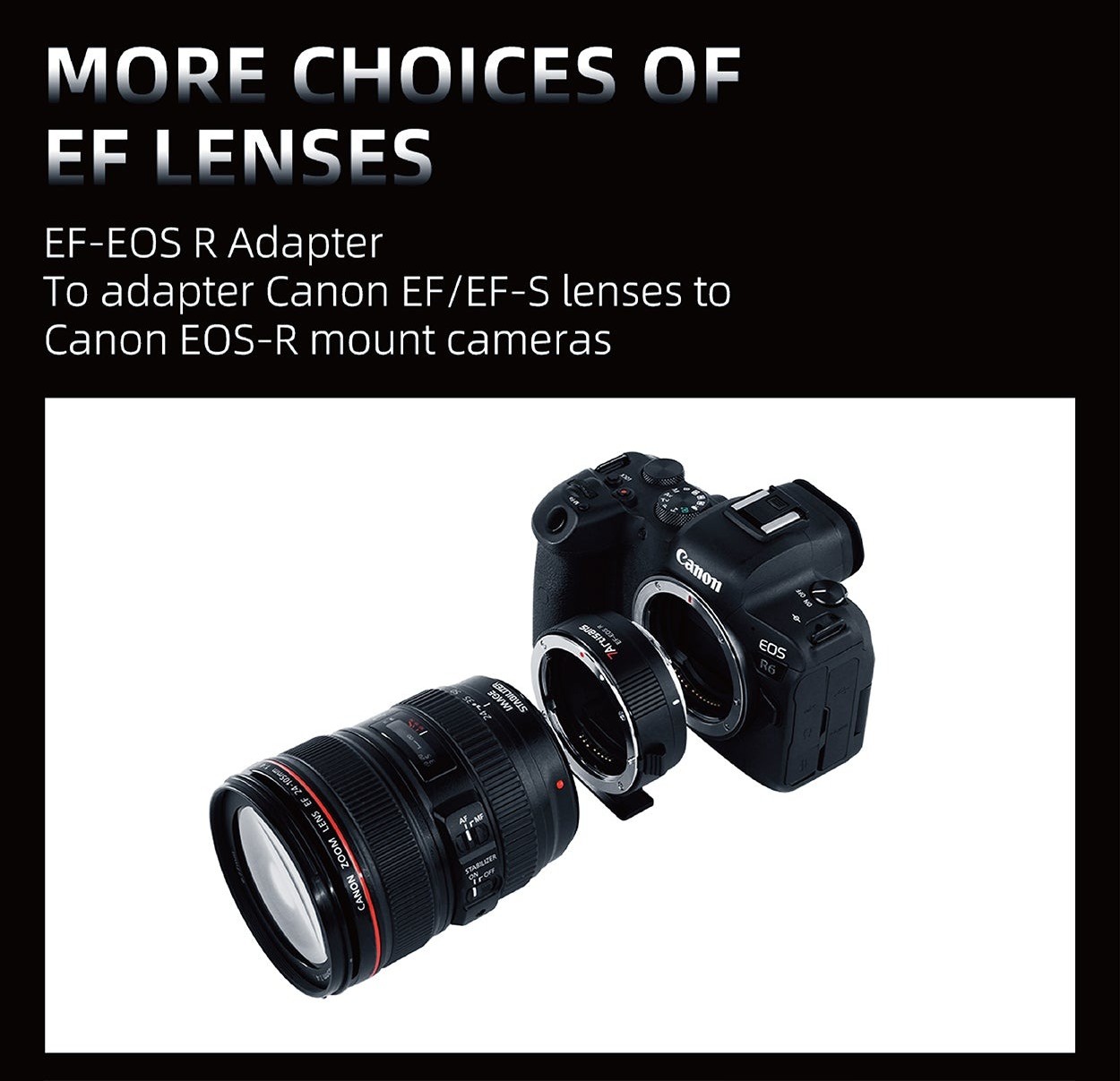 7Artisans Canon EF / EF-S to RF EOS-R Lens Mount Adapter AF Autofocus ...