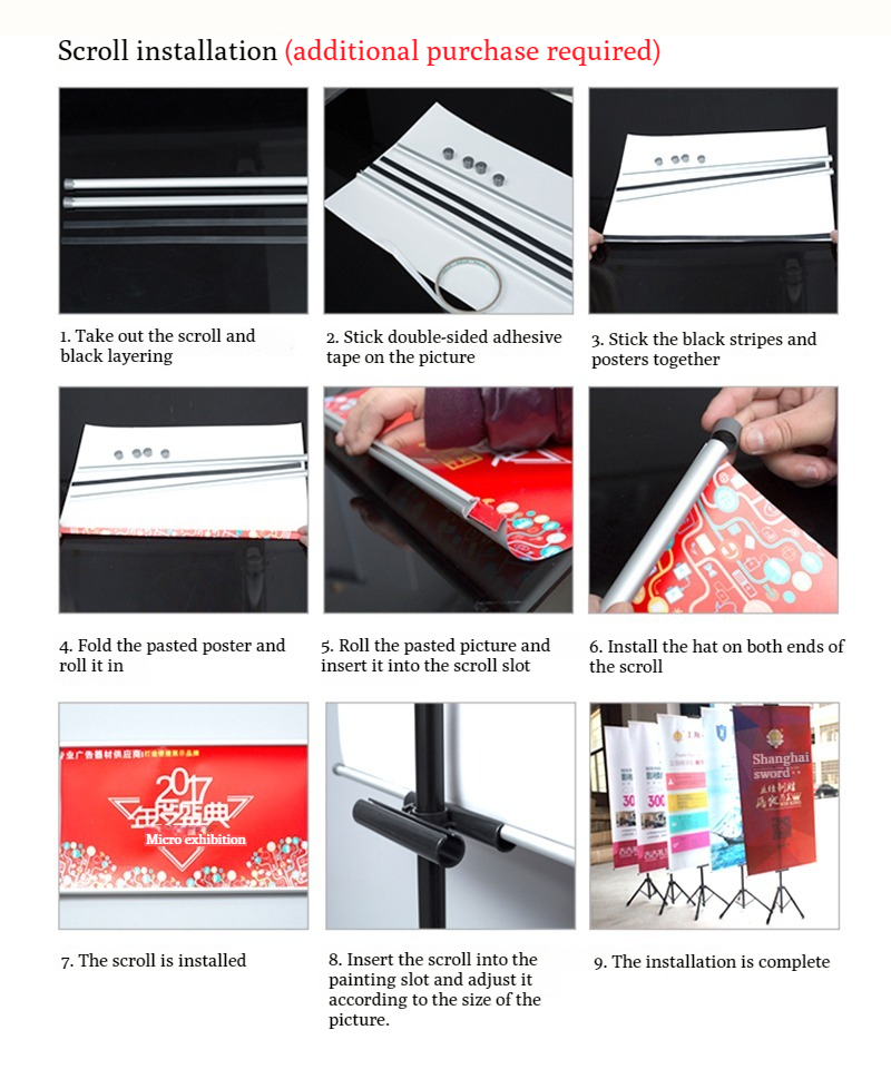 Double sided Board Banner backdrop stand KT Pedestal Stand Poster ...