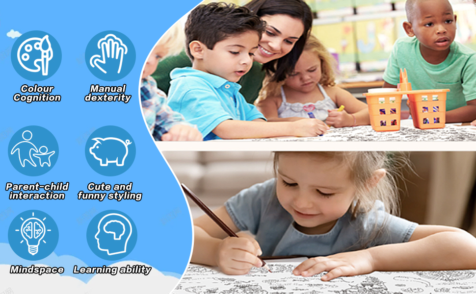 3M Coloring Roll Painting Cuttable Paper kids Art Drawing Roll Graffiti ...