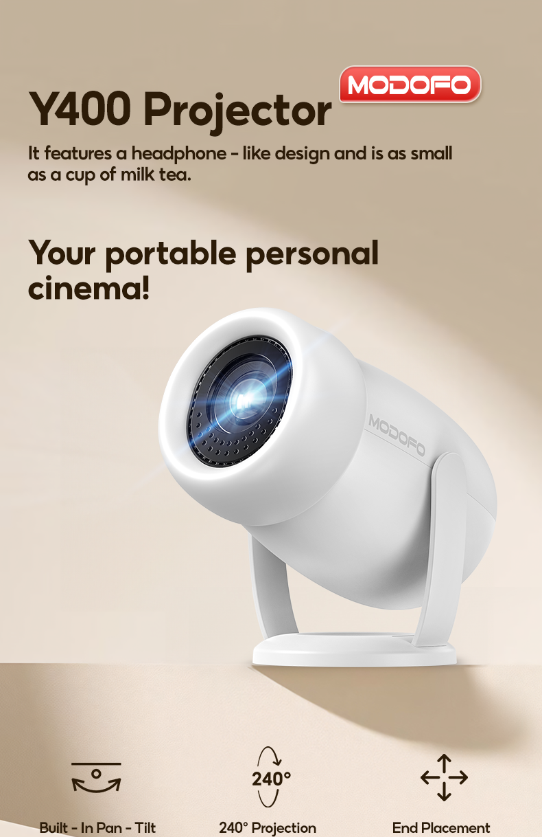 MODOFO 4K Mini Projector Y400 Uitra Clear Projector Android12 for Phone ...