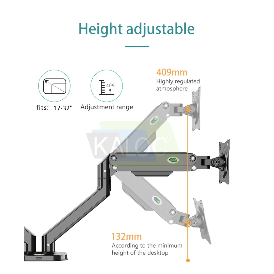KOORUI | KLC DS200 Arm Mount Stand | DS200-2 Monitor Arm Mount Stand ...