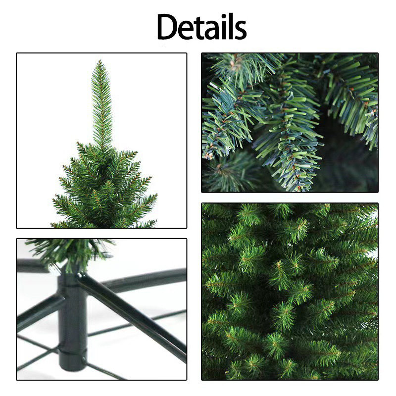 Slim Christmas Tree 4FT/5FT/6FT/7FT Metal Stand Artificial Christmas ...